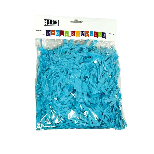 Light Blue Shredded Paper - 50g | The Base Warehouse