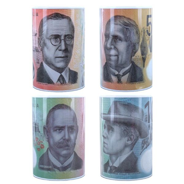 Currency Design Money Tin - 15cm x 10cm | The Base Warehouse