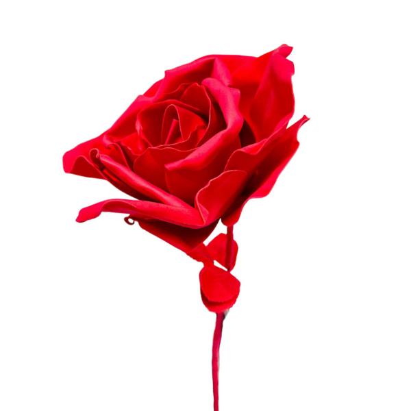 30X80CM SILICON RED ROSE WITH STEM | The Base Warehouse