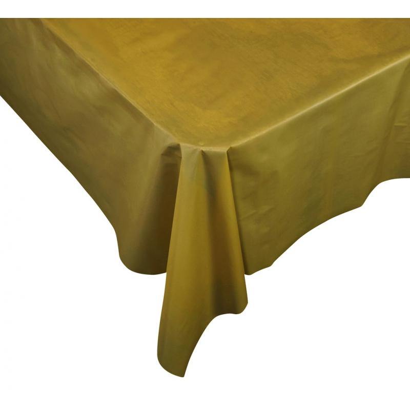 Metallic Gold Rectangle Tablecover - 270cm | The Base Warehouse