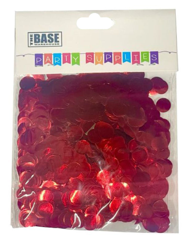 Red 2cm Foil Confetti - 20g | The Base Warehouse