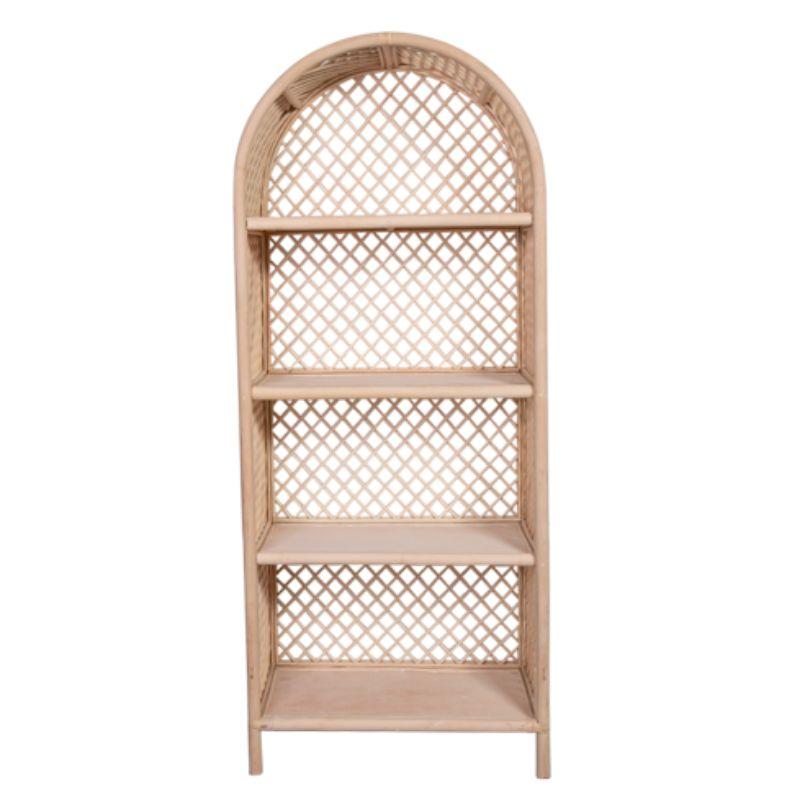 Natural Rattan Shelf Unit - 69cm x 38cm x 168cm | The Base Warehouse