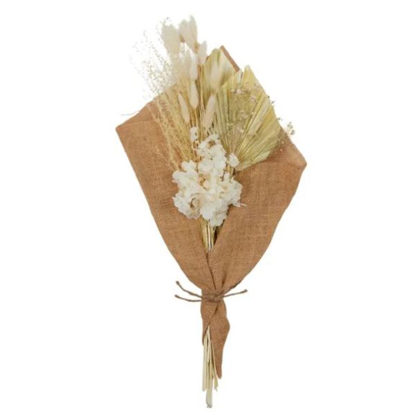 Ivory Ida Hessian Wrap Bouquet - 50cm | The Base Warehouse