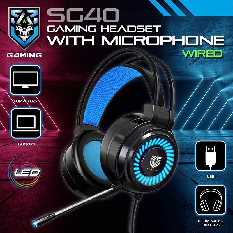RGB Wired Headset with Microphone | The Base Warehouse