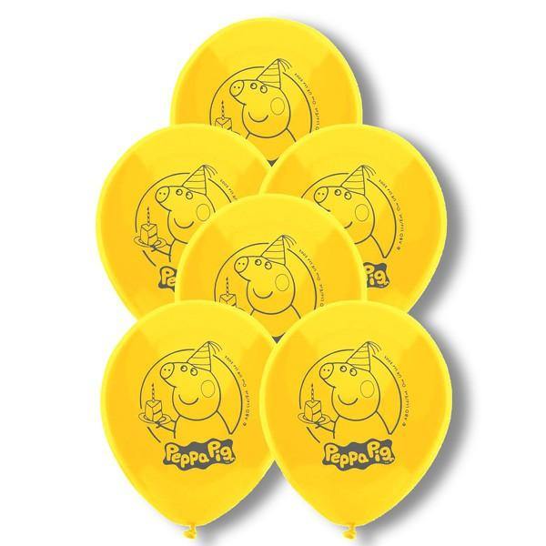Peppa Pig Latex Balloons Pack of 6 | The Base Warehouse