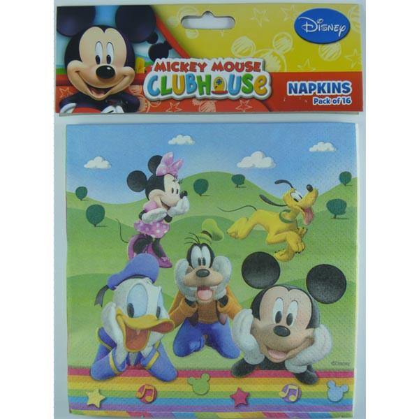 8 Pack Mickey Mouse Clubhouse Luncheon Napkins - 33cm x 33cm | The Base ...