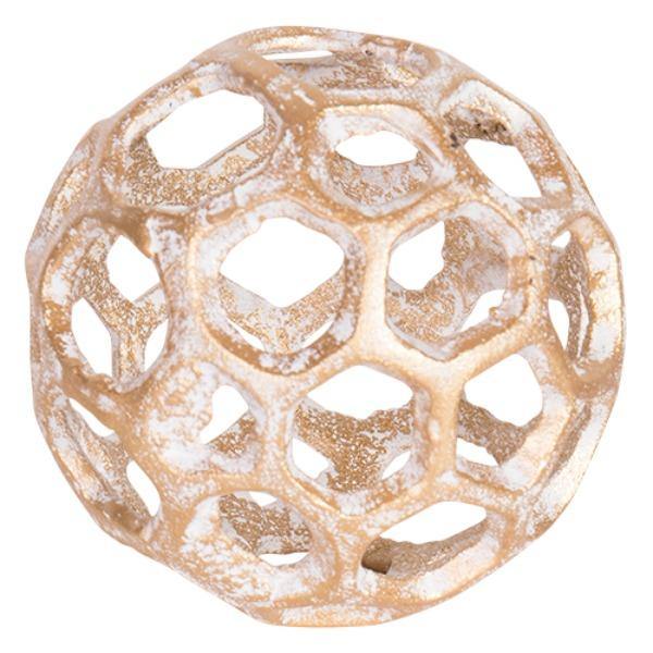 Cast Iron Gold Decorative Sphere | The Base Warehouse