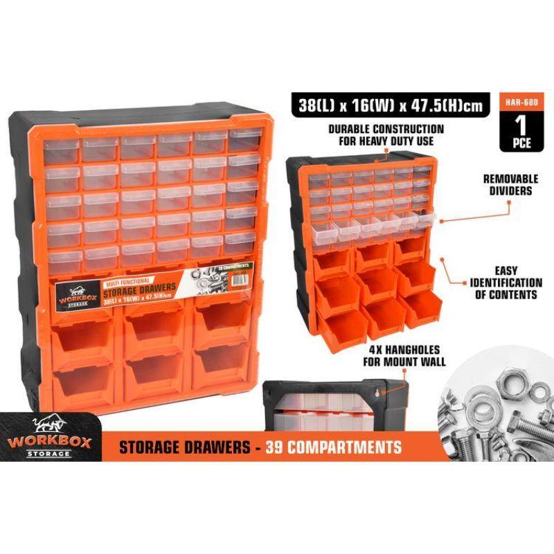33 Drawer Compartment Organiser - 38cm x 16cm x 47.5cm | The Base Warehouse